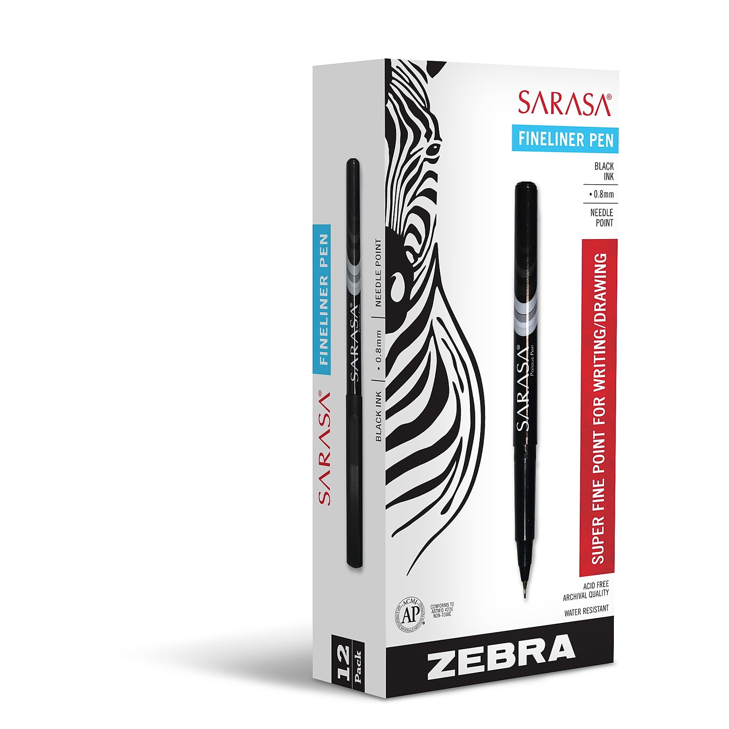 Zebra Pen Sarasa Fineliner Pens Medium Point ZEB66110 - Walmart.com