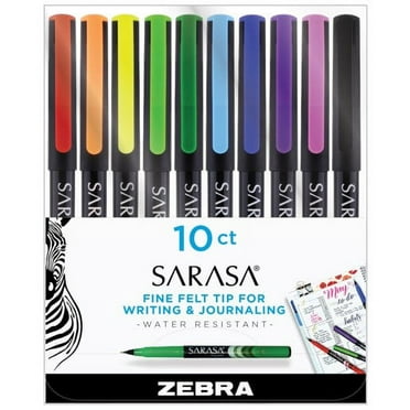 Zebra Pen Metallic Brush Pen, Medium Point, Pigment Ink, Assorted ...
