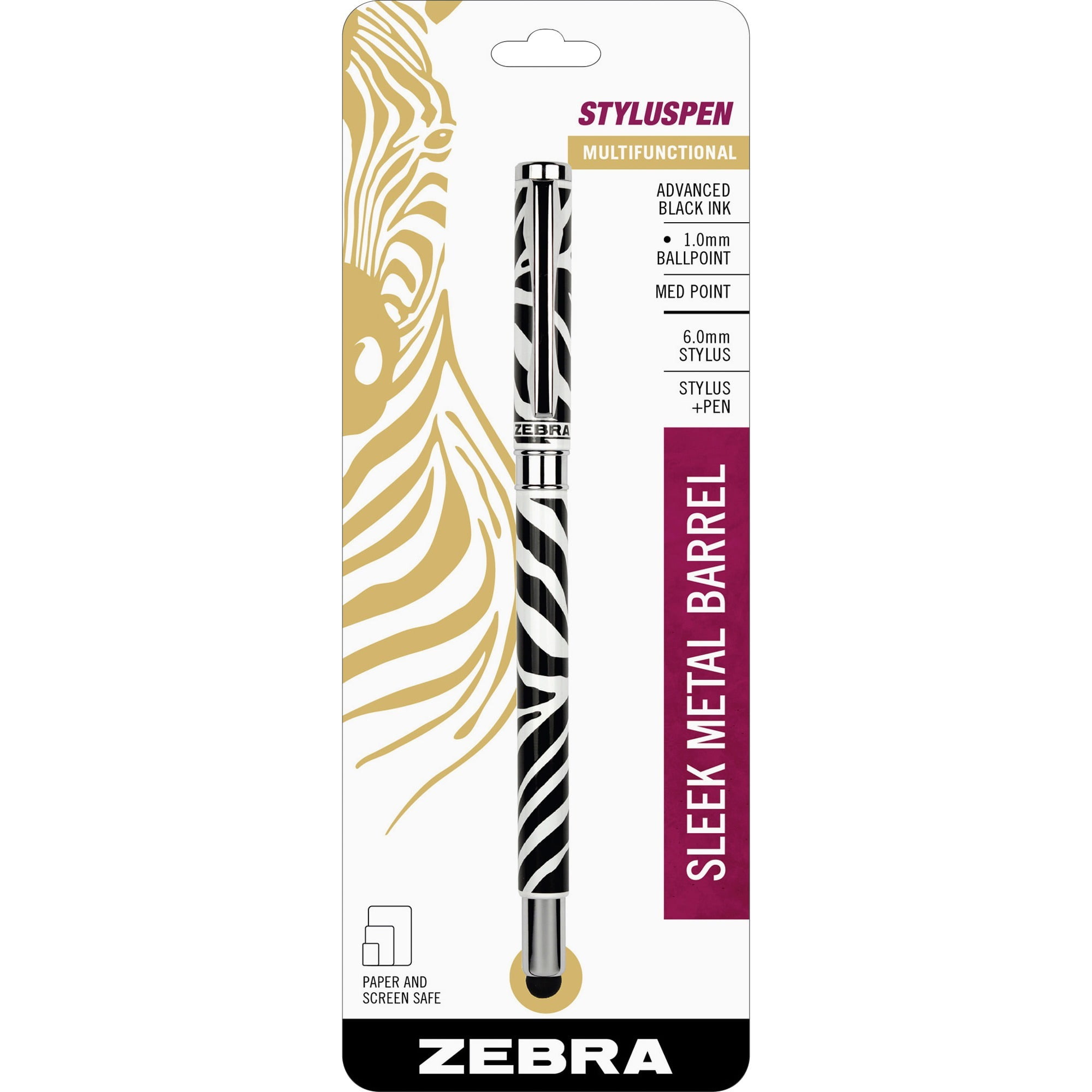 Zebra Pen, ZEB33411, STYLUSPEN Ballpoint Pen, 1 Each - Walmart.com