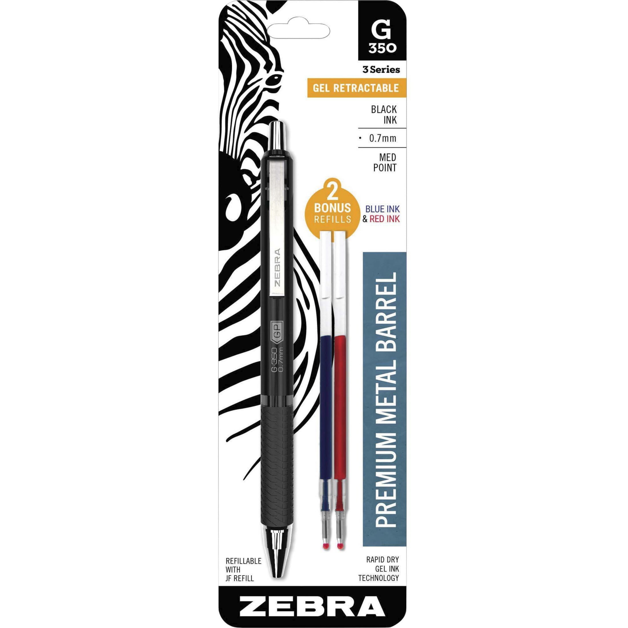 Zebra Pen ZEB40111 0.7 mm Retractable Gel Pen - Metal - Walmart.com
