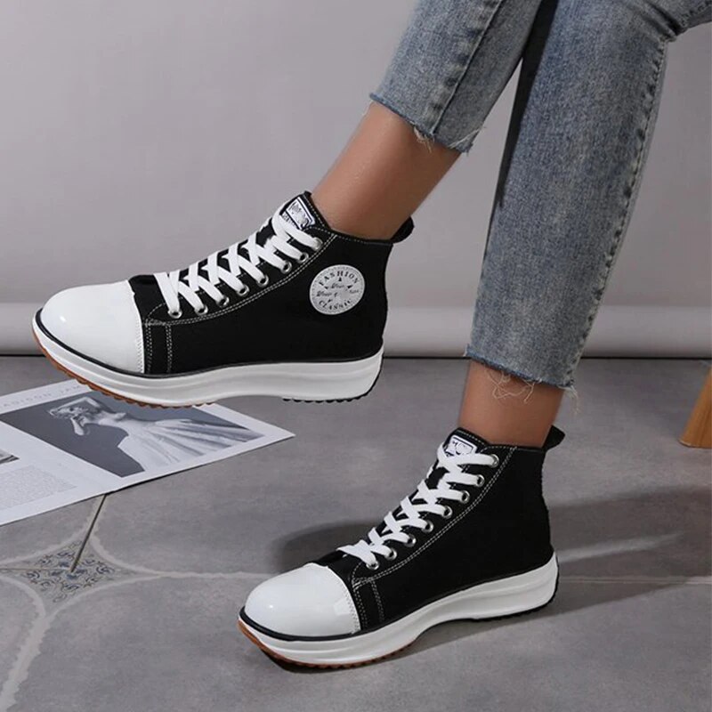 Zebra Platform Canvas Shoes Sneaker Shoes for Women Fashion Woman Sport ...