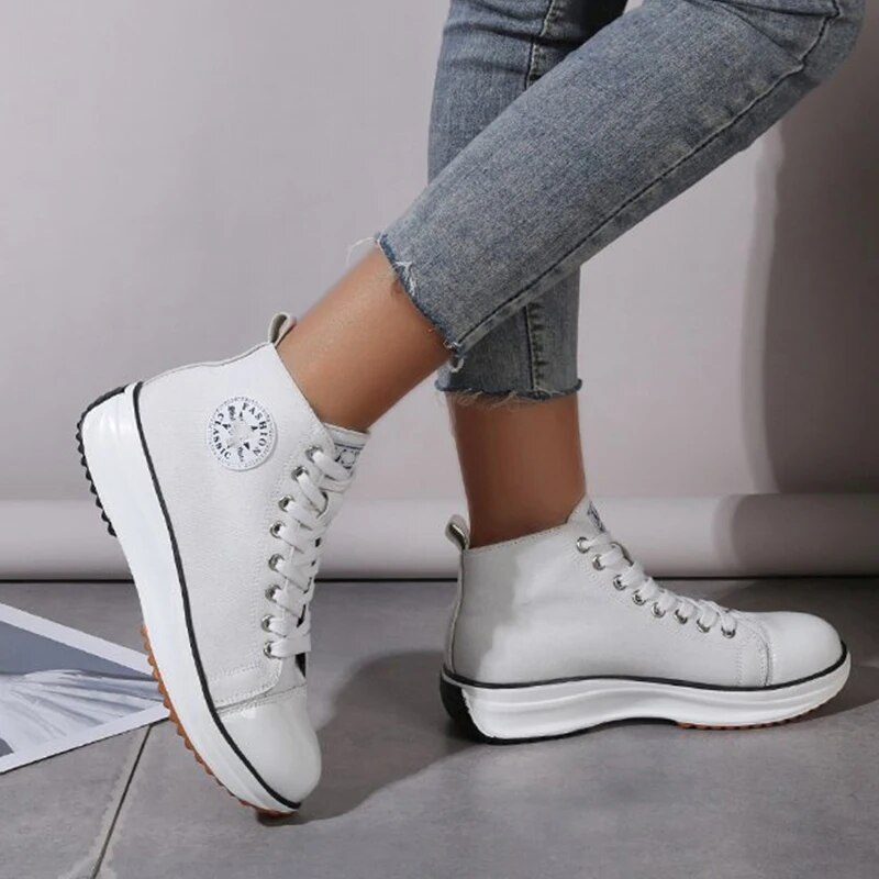 Zebra Platform Canvas Shoes Sneaker Shoes for Women Fashion Woman Sport ...