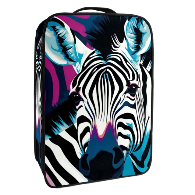 Zebra Polyester Shoe Rack Organizer - 23x31cm / 9x12in Storage Solution ...