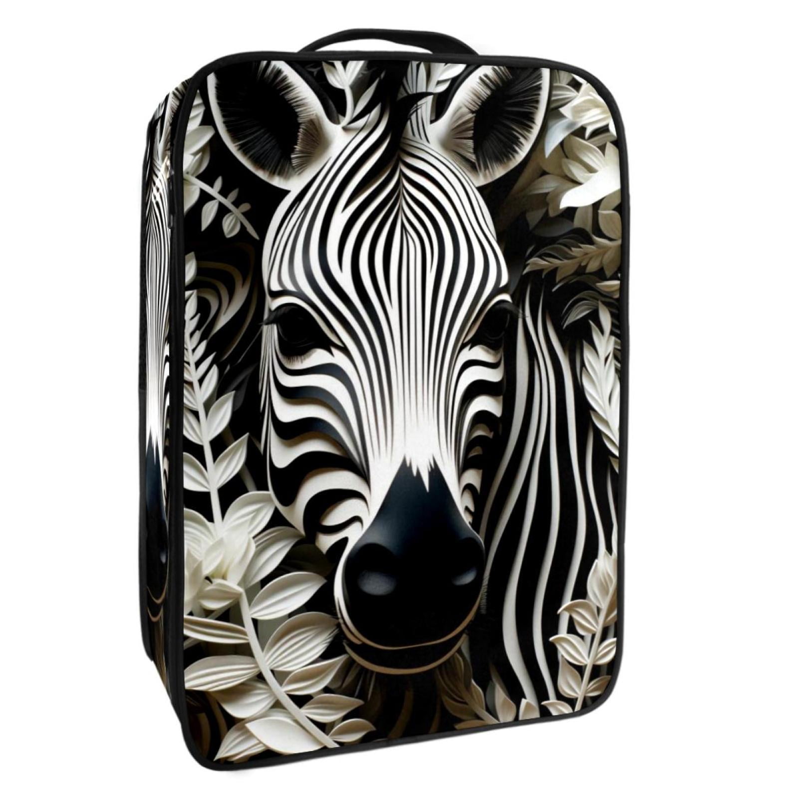Zebra Polyester Shoe Storage Box Organizer, 23x31cm/9x12in Compact ...