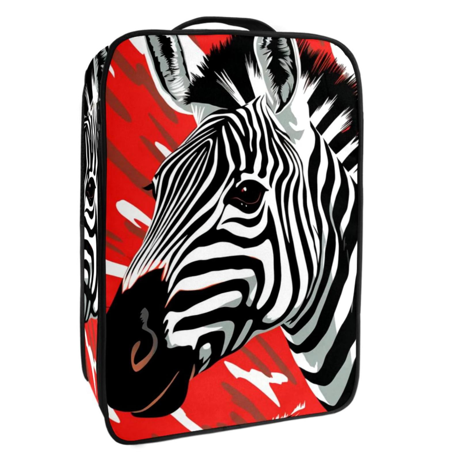 Zebra Polyester Shoe Storage Boxes, 23x31cm/9x12in, Stackable Organizer ...