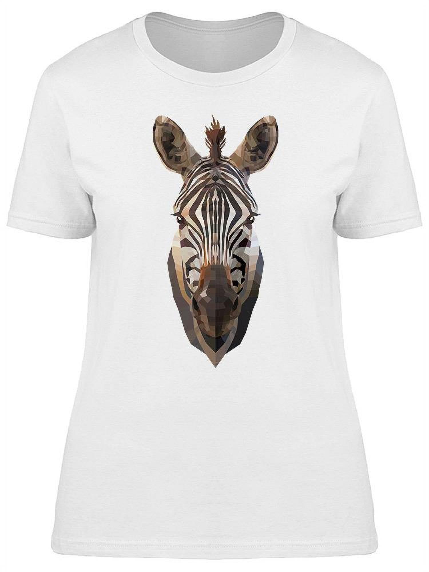 Zebra Polygon Geometric T-Shirt Women -Image by Shutterstock, Female XX ...