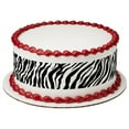 Zebra Print 3 Strips Edible Frosting Photo Cake Border Decoration ...