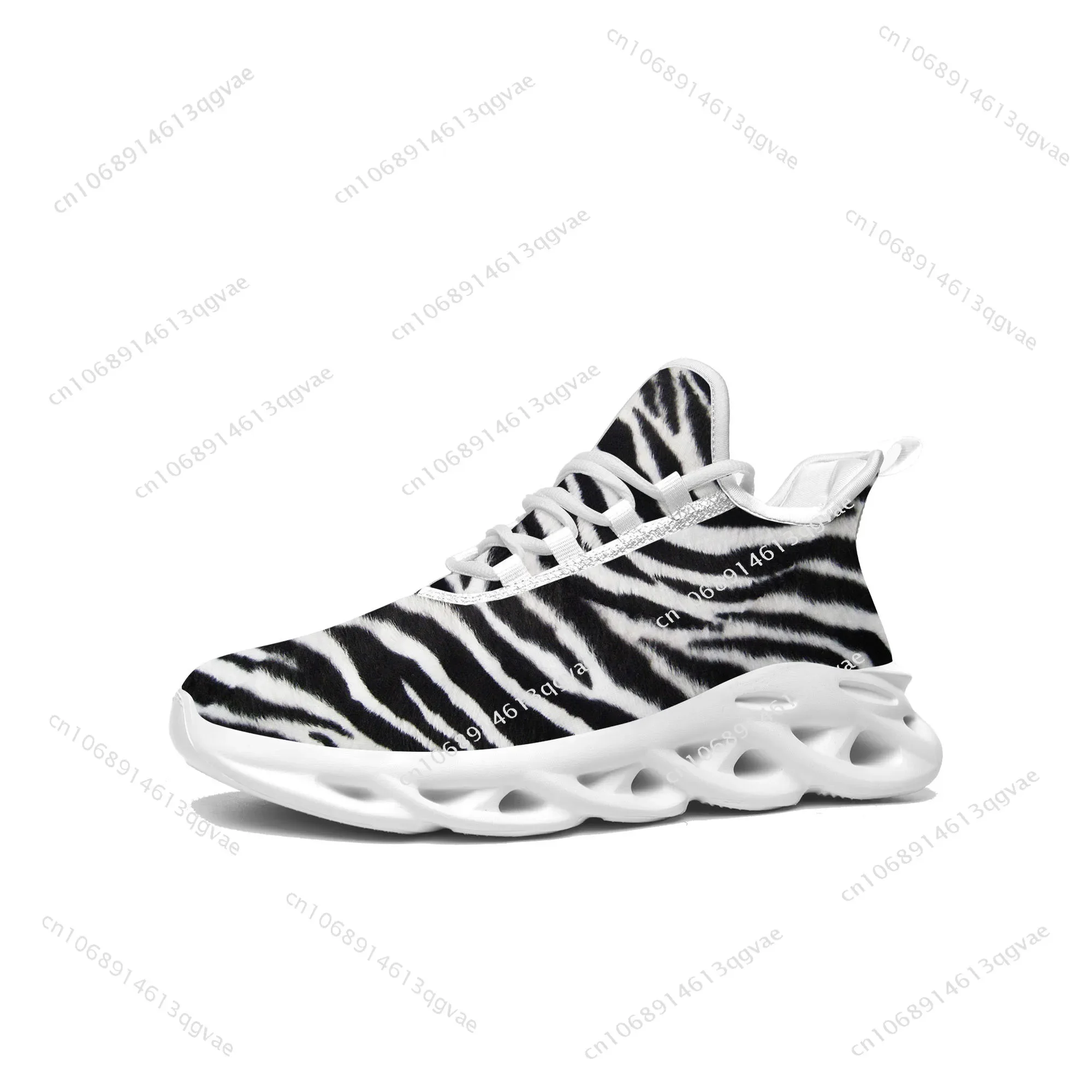 Zebra Print 3D Flats Sneakers Mens Womens Pop Sports Running High ...