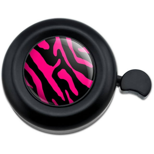 Zebra Print Black Hot Pink Bicycle Handlebar Bike Bell - Walmart.com