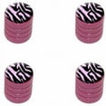 Zebra Print Black Light Pink Tire Rim Wheel Aluminum Valve Stem Caps ...