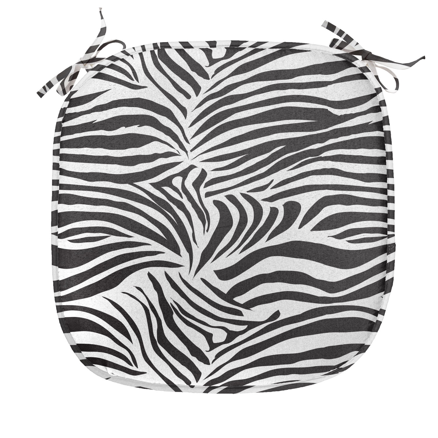 Zebra Print Chair Seating Cushion, Striped Zebra Animal Print Nature ...