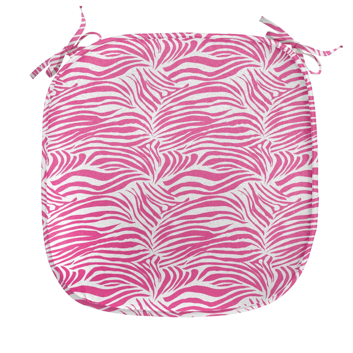 Zebra Print Chair Seating Cushion, Striped Zebra Animal Skin Pattern in ...