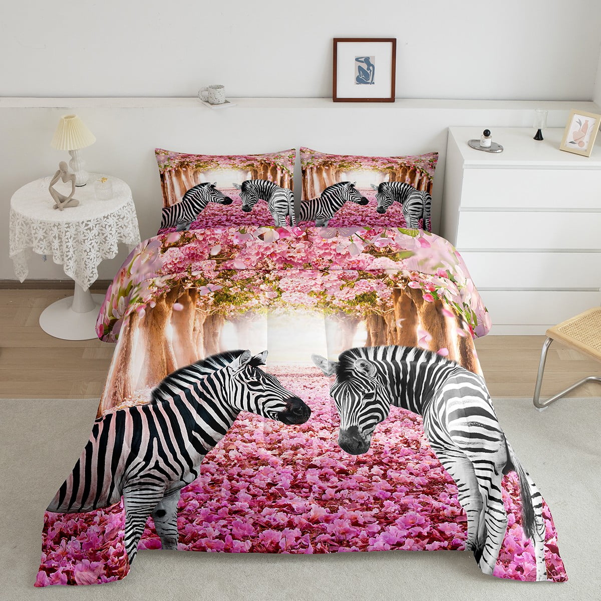 Zebra Print Comforter Sets Toddler Zebra Animals Theme Bedding, Cute ...