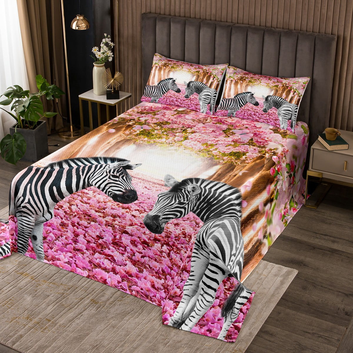 Zebra Print Comforter Sets Toddler Zebra Animals Theme Bedspread Set ...