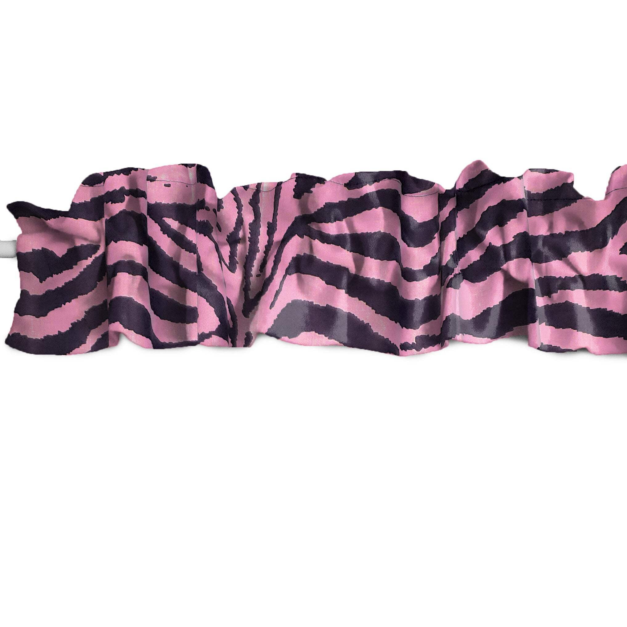 Zebra Print Cotton Curtain Sleeve Topper Window Treatment - Walmart.com