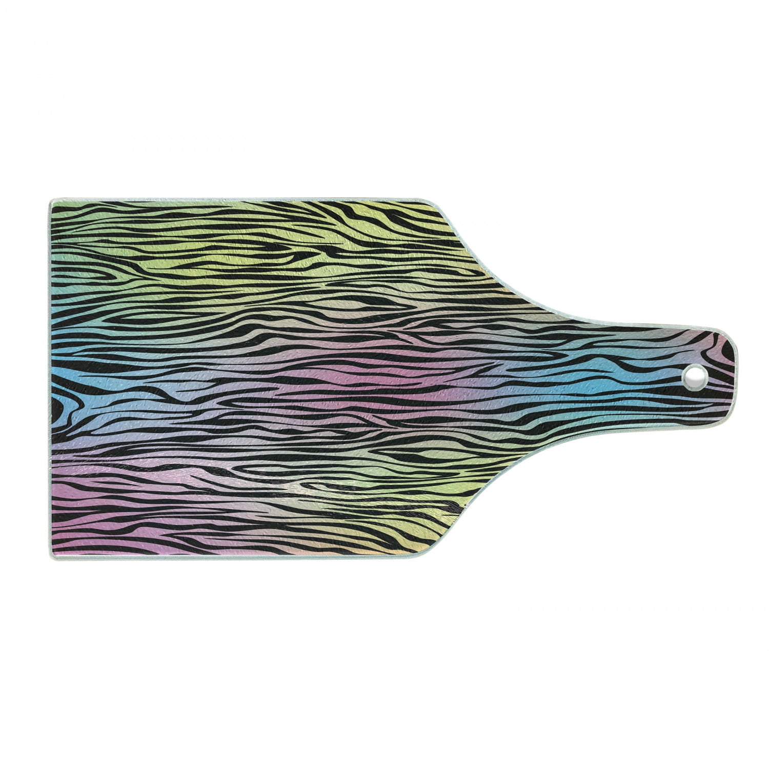 Zebra Print Cutting Board, Colorful Zebra Pattern Animal Wilderness ...