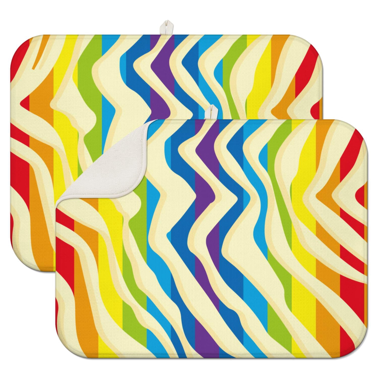 Zebra Print Dish Drying Mat – Abstract Zebra Stripes Pattern, Modern ...