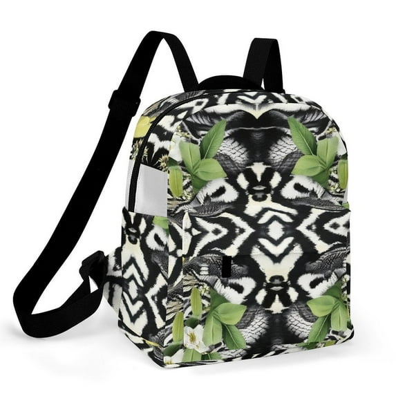 Zebra Print Floral Kaleidoscope Small Backpack Cute Mini Backpacks For ...