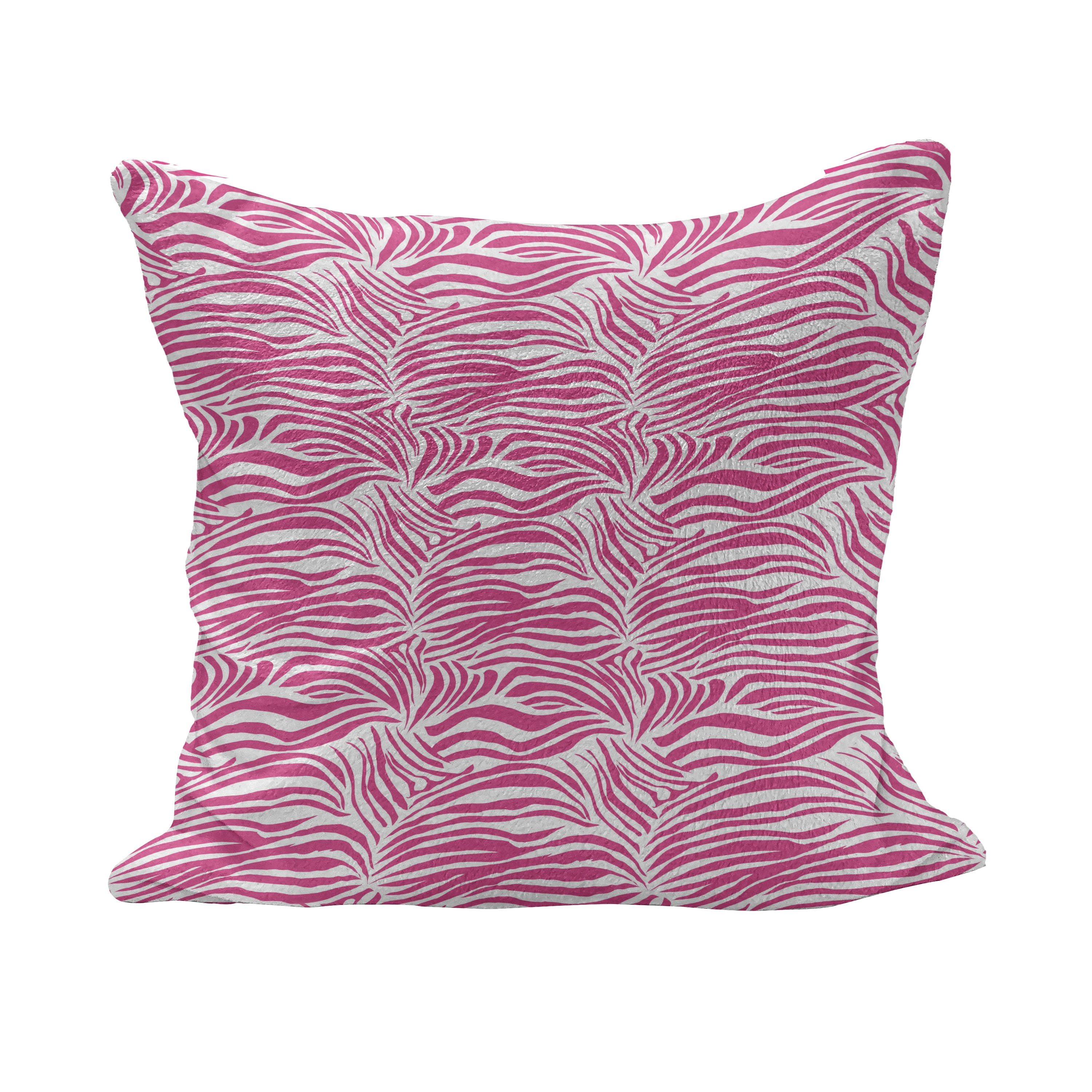 Zebra Print Fluffy Throw Pillow Cushion Cover, Striped Zebra Animal ...