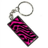Zebra Print Hot Pink Keychain Key Chain Ring - Walmart.com