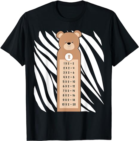 Zebra Print Maths Costume Idea Kids & Multiplication Table T-Shirt - Walmart.com