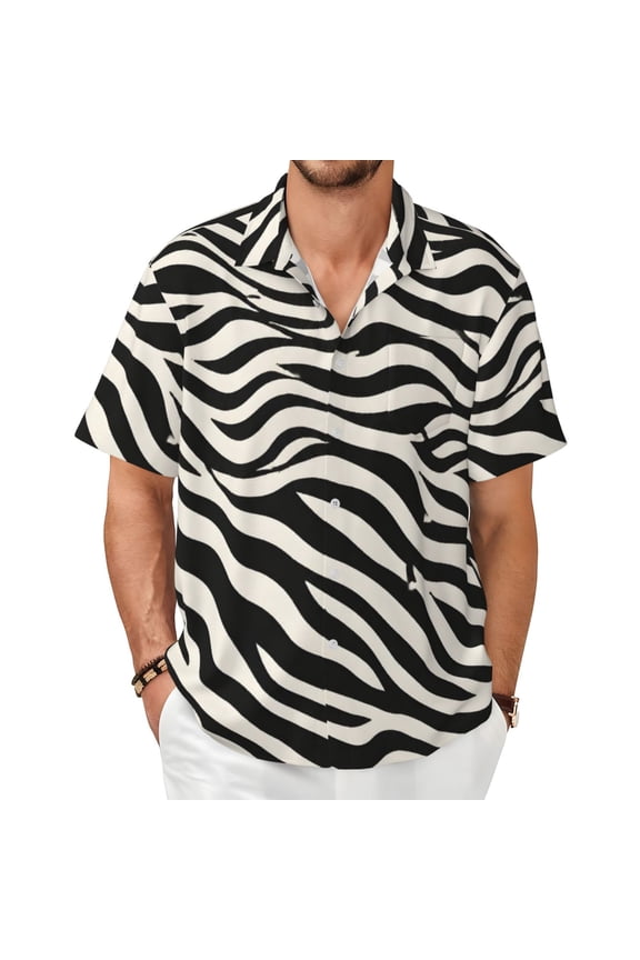 Zebra Print Shirt Mens