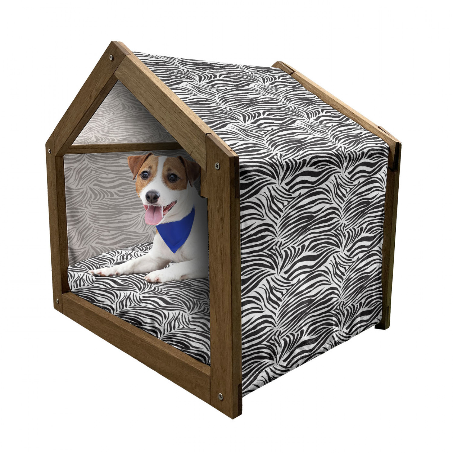 Zebra Print Pet House, Striped Zebra Animal Print Nature Wildlife ...