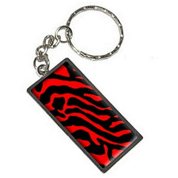 Zebra Print Red Keychain Key Chain Ring - Walmart.com