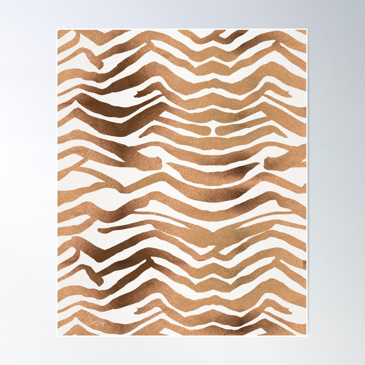 Zebra Print – Rose Gold Palette Poster Wall Art, Modern Wall Decor For ...