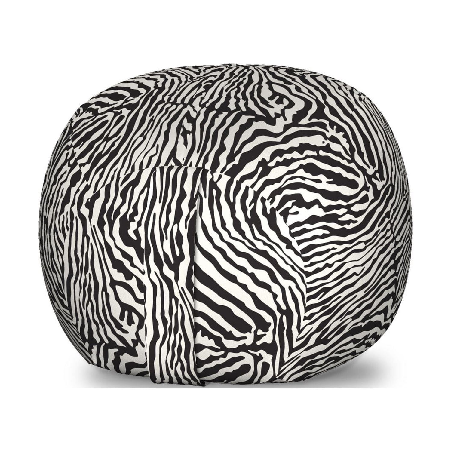 Zebra Print Storage Toy Bag Chair, Stripy Skin Pattern of Animal Safari ...