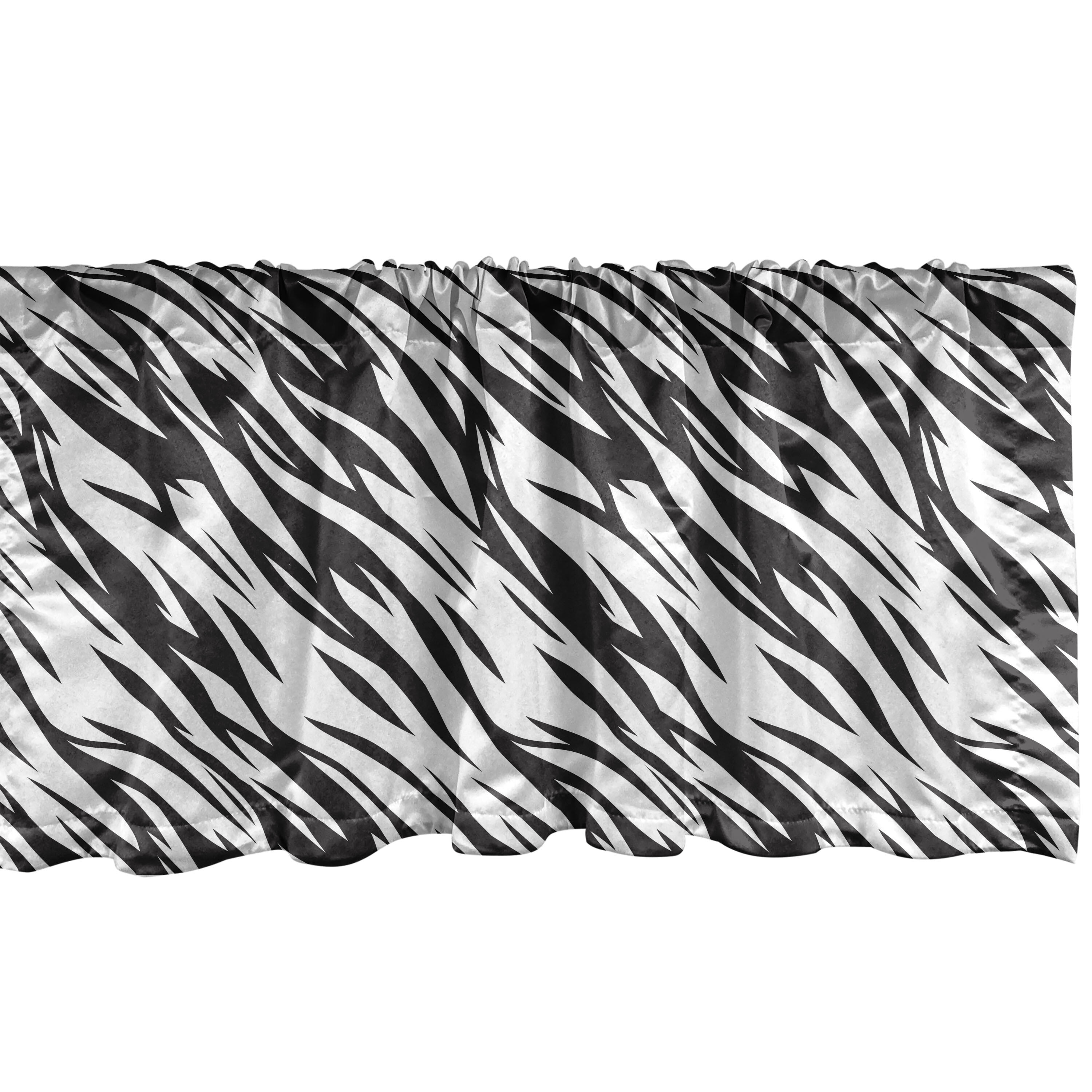 Ambesonne Zebra Print Valance Pack of 2, Exotic Savanna Stripy, 54"X12 ...