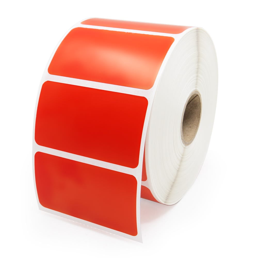 Zebra Red Barcode Labels 2.25" x 1.25" (LV-522-125RED) - Walmart.com