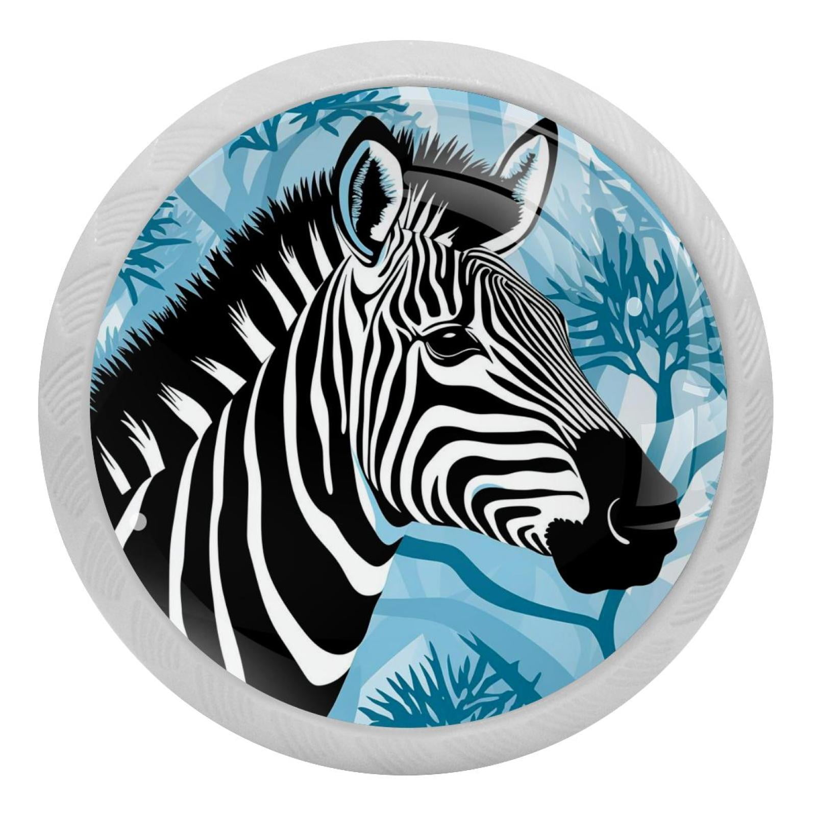 Zebra Round Glow-in-the-Dark Dresser Knobs: Fluorescent Drawer Pulls ...