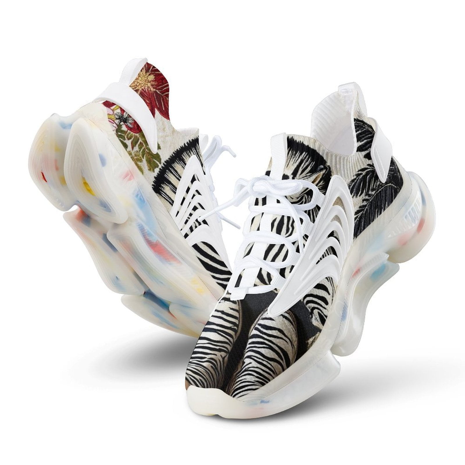 Zebra Rug Tropical Boots Awesome Walking Shoes for Men Woman ...
