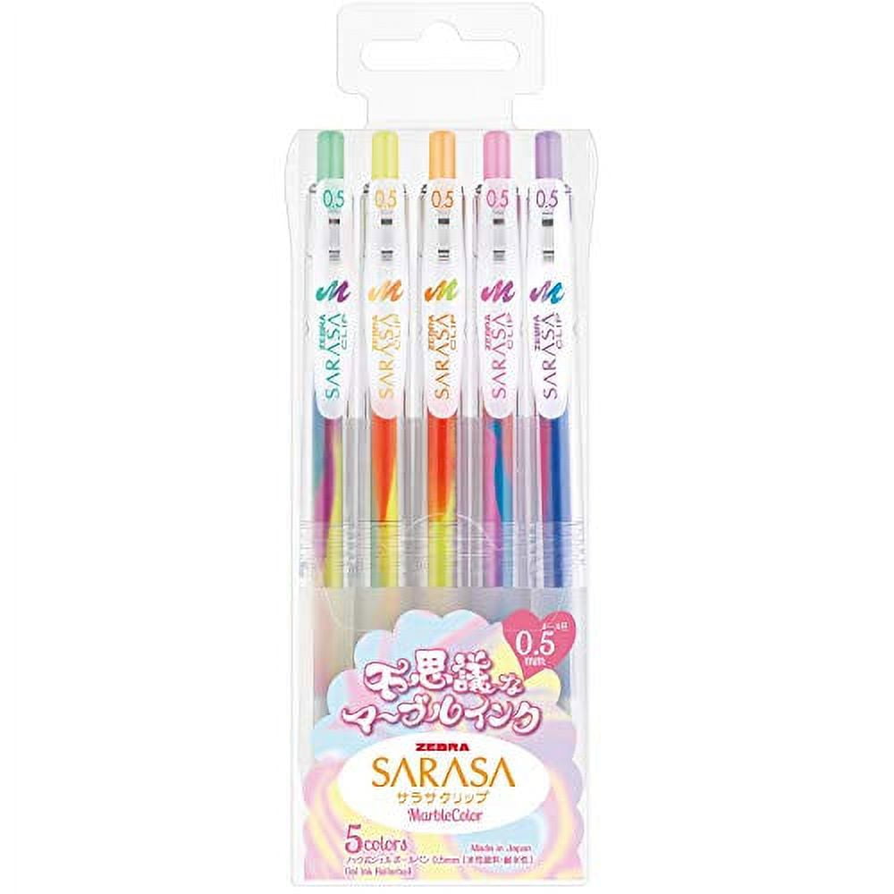 Zebra SARASA Clip Marble Color 5 Color Pen Set 0.5mm Gradual Pastel ...