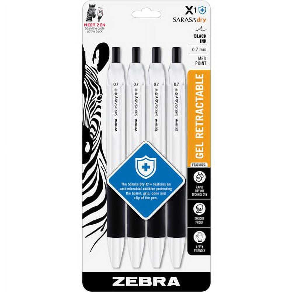 Zebra SARASA dry X1+ Gel Pen - Medium Pen Point - 0.7 mm Pen Point Size ...