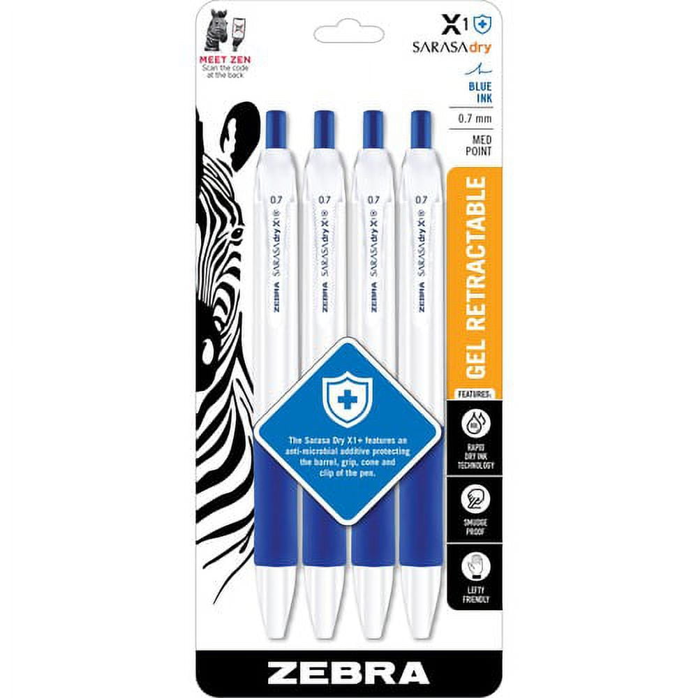 Zebra SARASA dry X1+ Gel Pen - Medium Pen Point - 0.7 mm Pen Point Size ...
