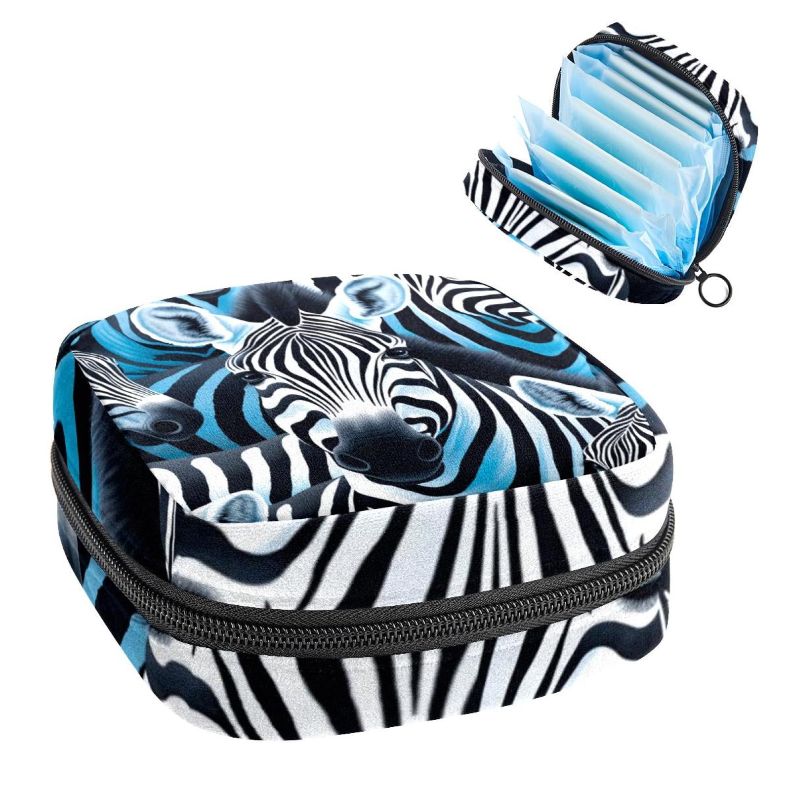 Zebra Sanitary Napkin Bag Period Pouch Travel Organizer Zipper Pouch ...