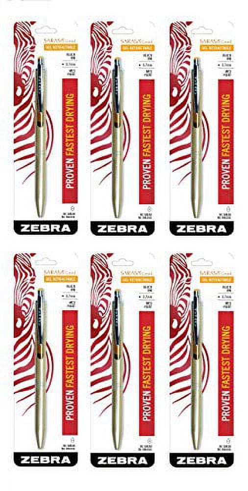 Zebra Sarasa Grand Retractable Gel Ink Pen, Gold Brass Barrel, 0.7mm ...