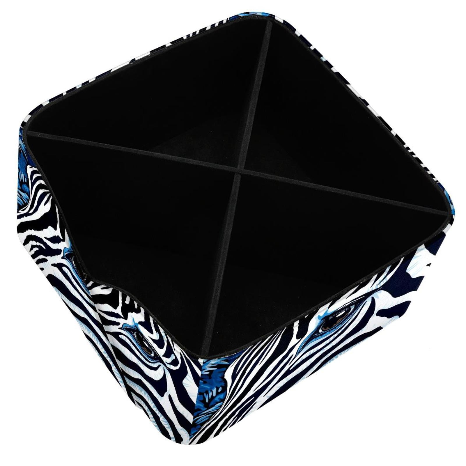 Zebra Square Pencil Case with 4 Compartments, Removable Dividers, Pen ...