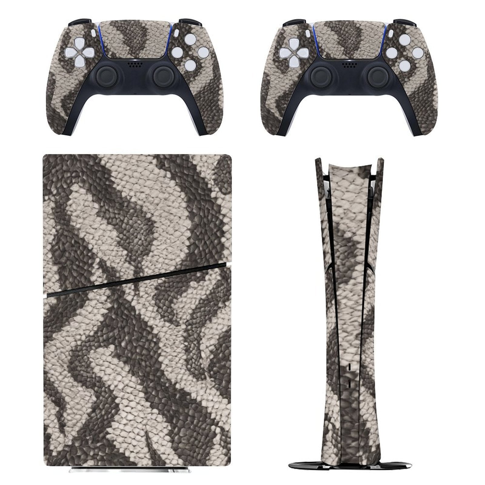Zebra Static Distortion Console Skin Bundle for PS5 Pro Slim Disc ...