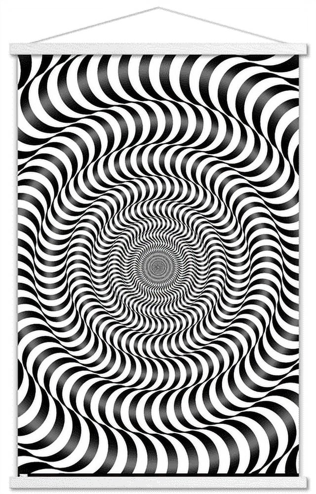 Zebra Stripe Optical Illusion Wall Poster with Magnetic Frame, 22.375 ...