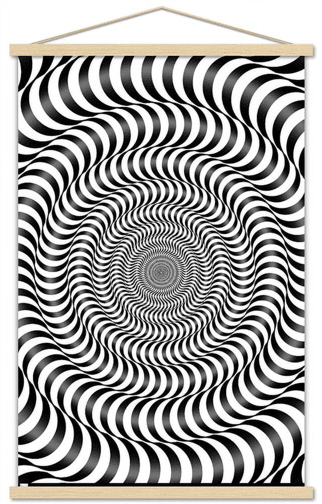 Zebra Stripe Optical Illusion Wall Poster with Magnetic Frame, 22.375 ...