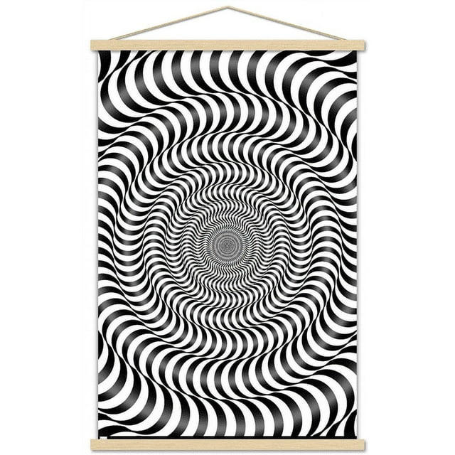 Zebra Stripe Optical Illusion Wall Poster with Magnetic Frame, 22.375 ...