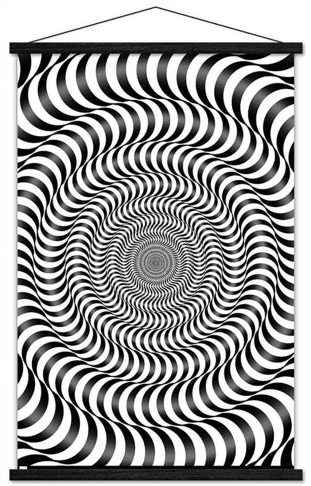 Zebra Stripe Optical Illusion Wall Poster with Magnetic Frame, 22.375 ...