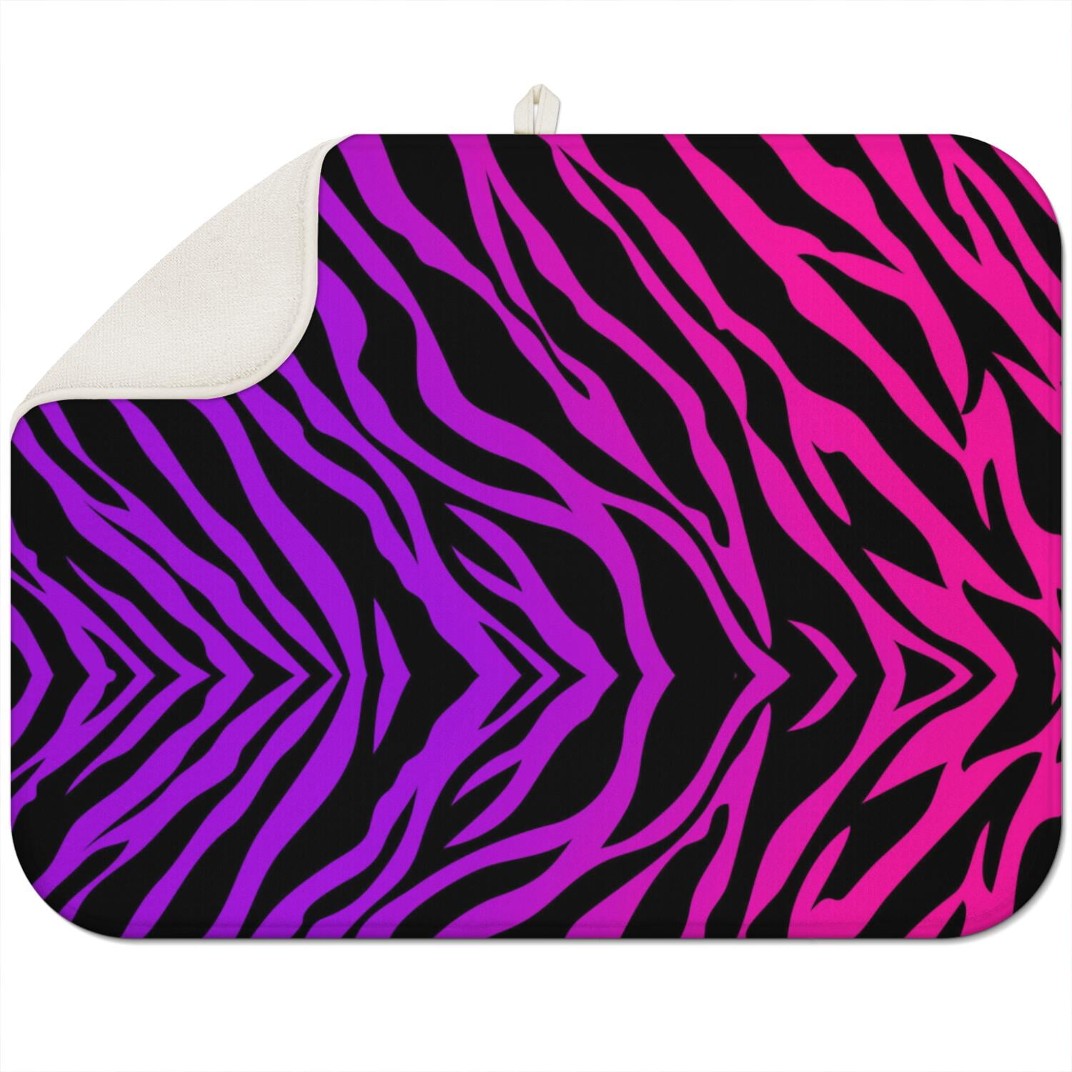 Zebra Stripes Dish Drying Mat – Black and White Abstract Zebra Print ...