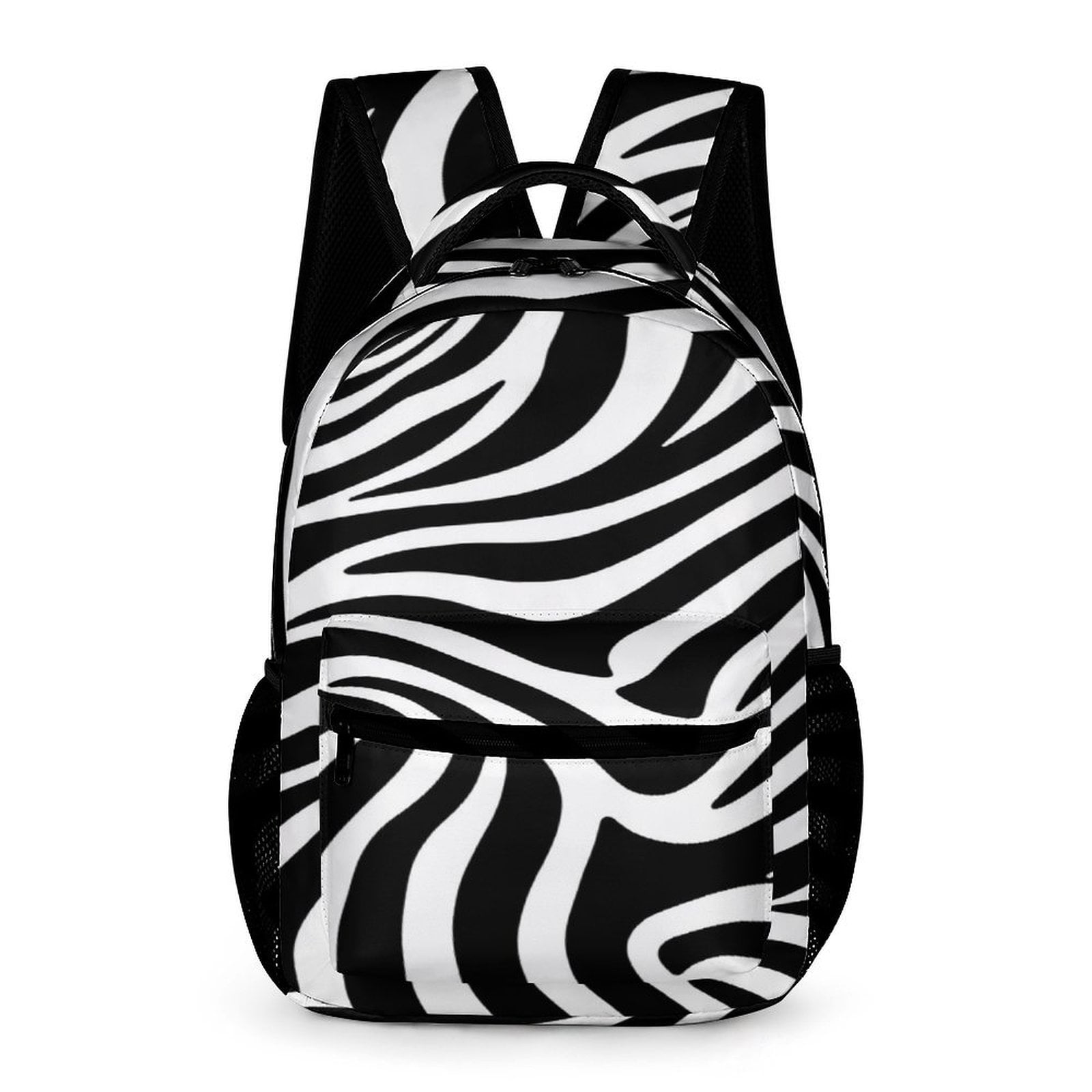 Zebra Stripes Pattern Design Student Bookbag Notebook Backpacks 3D Print Waterproof Travel ...