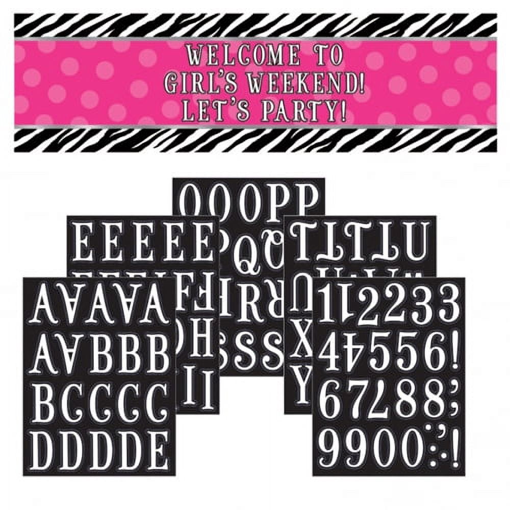 Zebra Stripes 'Pink and Black' Animal Print Giant Customizable Banner ...