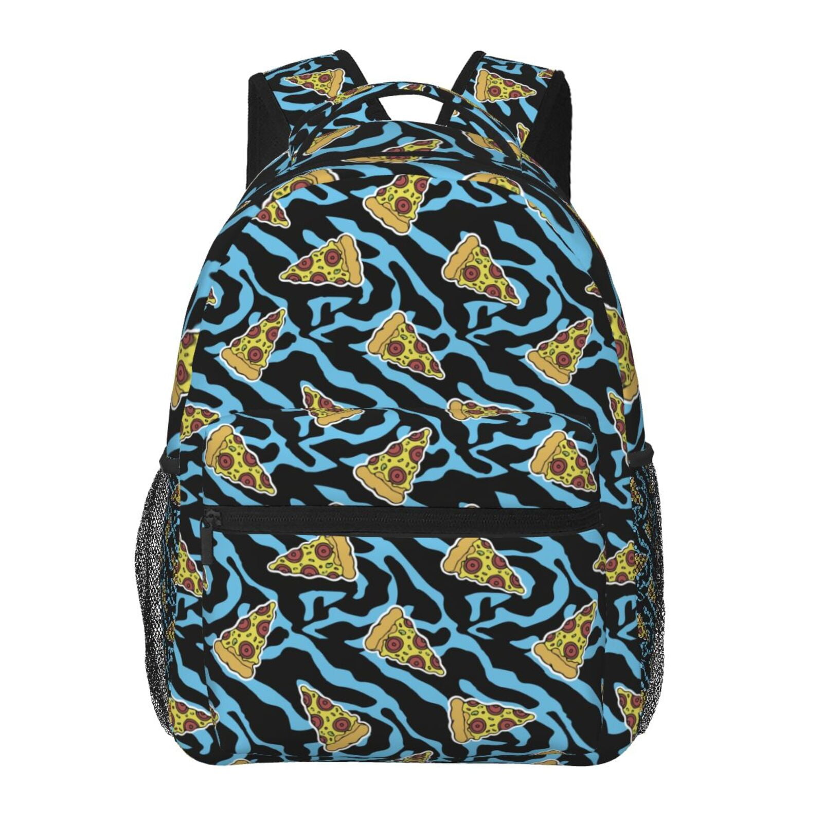 Zebra Stripes Pizza Backpack for Men Women Laptop Backpack Hiking ...