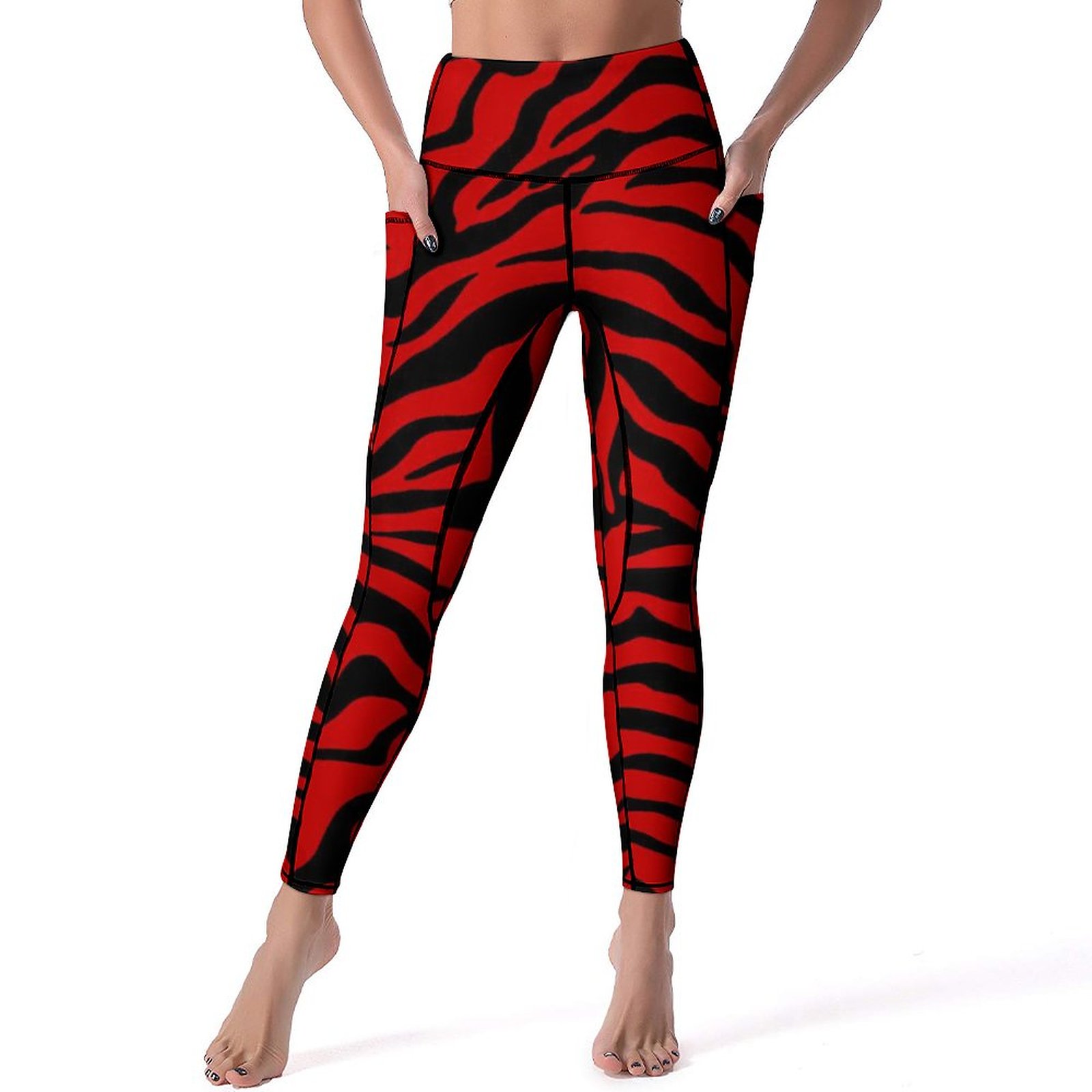 Zebra Stripes Quality Yoga Pants Women Animal Gradient Print Leggings ...